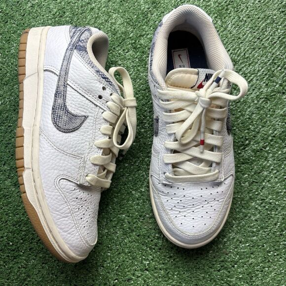 Nike | Shoes | Preowned Nike Dunk Low Americana Washed Denim Men Size 6 ...